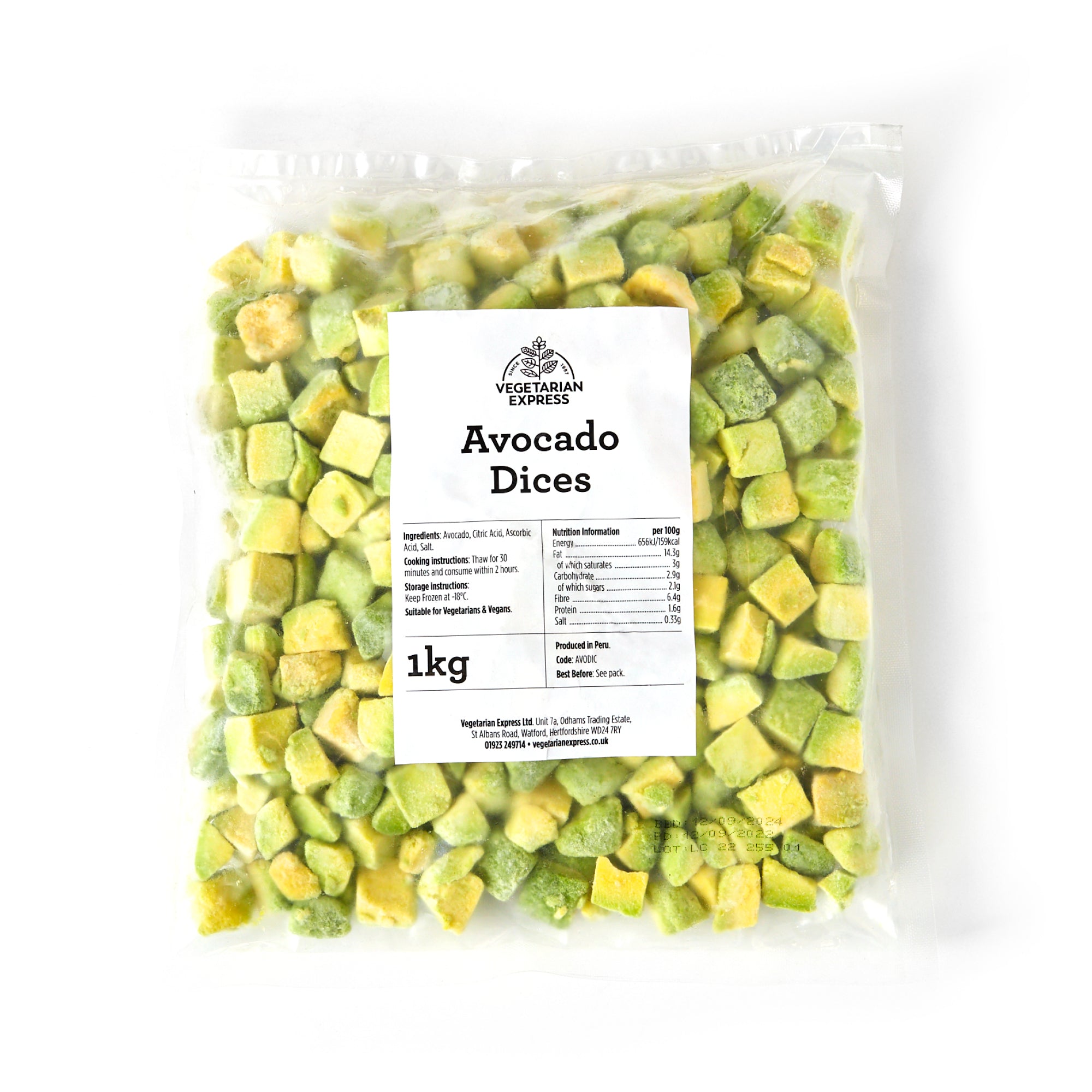 Diced Avocado – Vegetarian Express