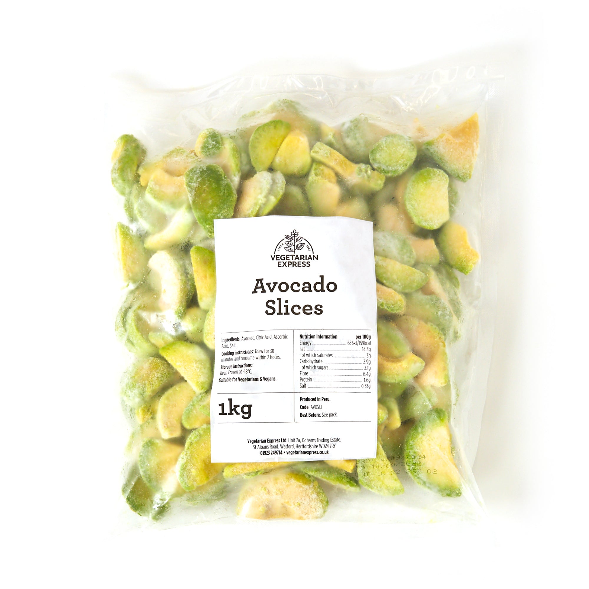 Sliced Avocado – Vegetarian Express