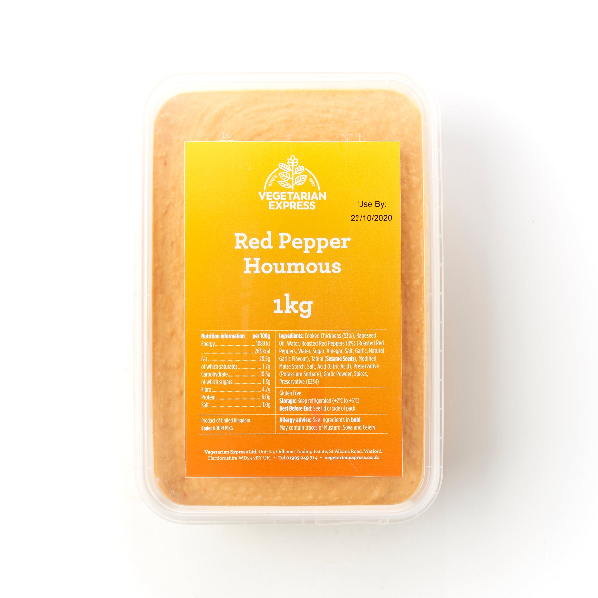 Houmous - Red Pepper – Vegetarian Express